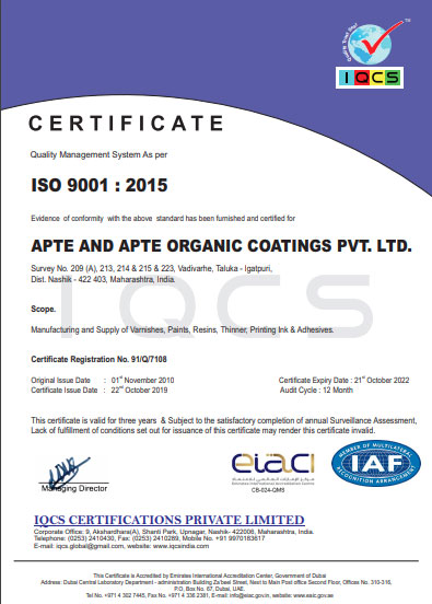 Adhesives, Specialised Printing Inks, Industrial Paints, Metal Coating ...